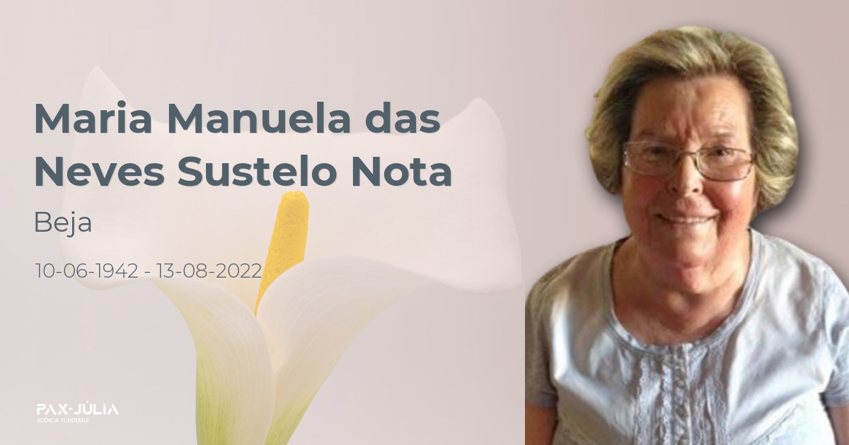 Agência Funerária Pax-Júlia em Beja - Memorial - Maria Manuela das ...