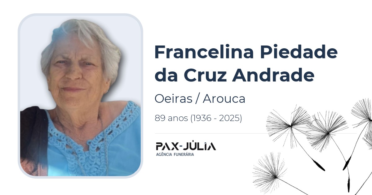Agência Funerária Pax-Júlia em Beja - Memorial - Francelina Piedade da ...