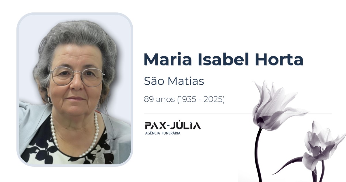 Agência Funerária Pax-Júlia em Beja - Memorial - Maria Isabel Horta
